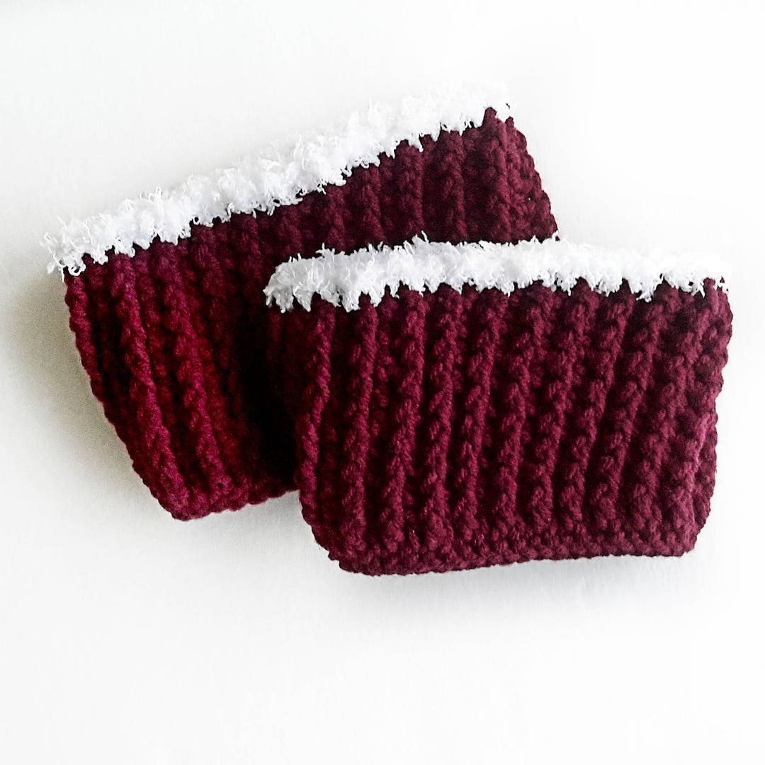 Boot Cuff Pattern, Crochet Pattern, Christmas Crochet Boot Cuffs ...