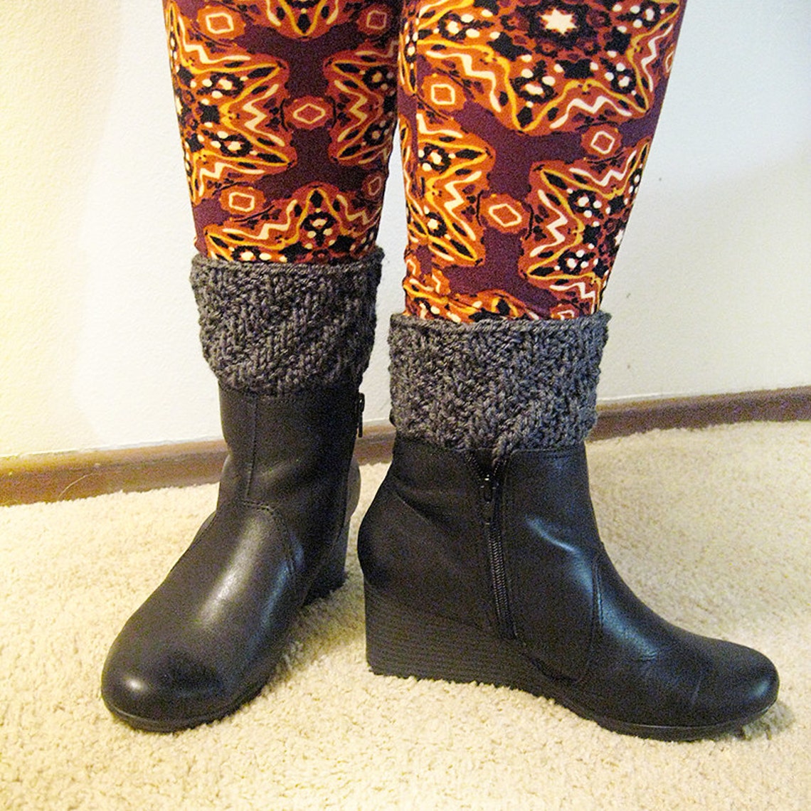 Boot Cuff Pattern Boot Toppers Knitting Pattern Knit Boot | Etsy