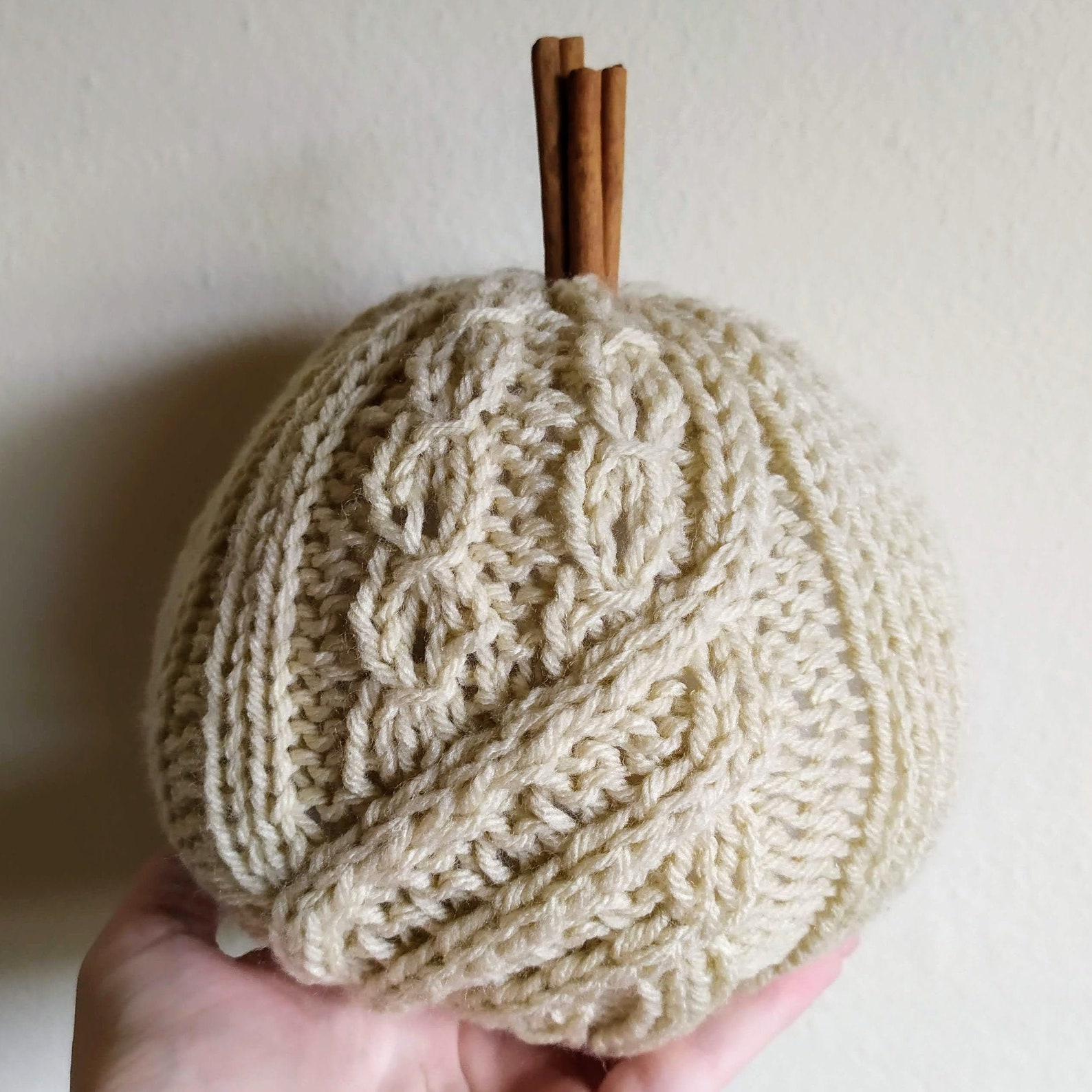 Knit Pumpkin pattern Cable pumpkin Halloween Knit Knitted | Etsy