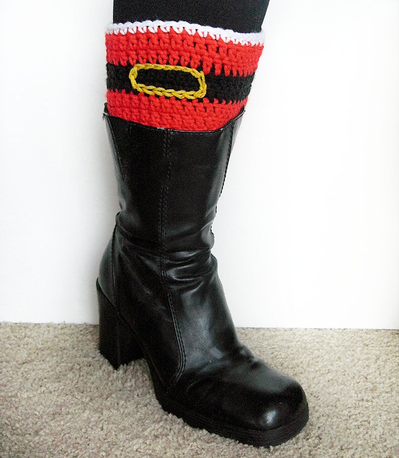 Boot Cuff Pattern, Crochet Pattern, Crochet Boot Cuffs, Santa Boot ...
