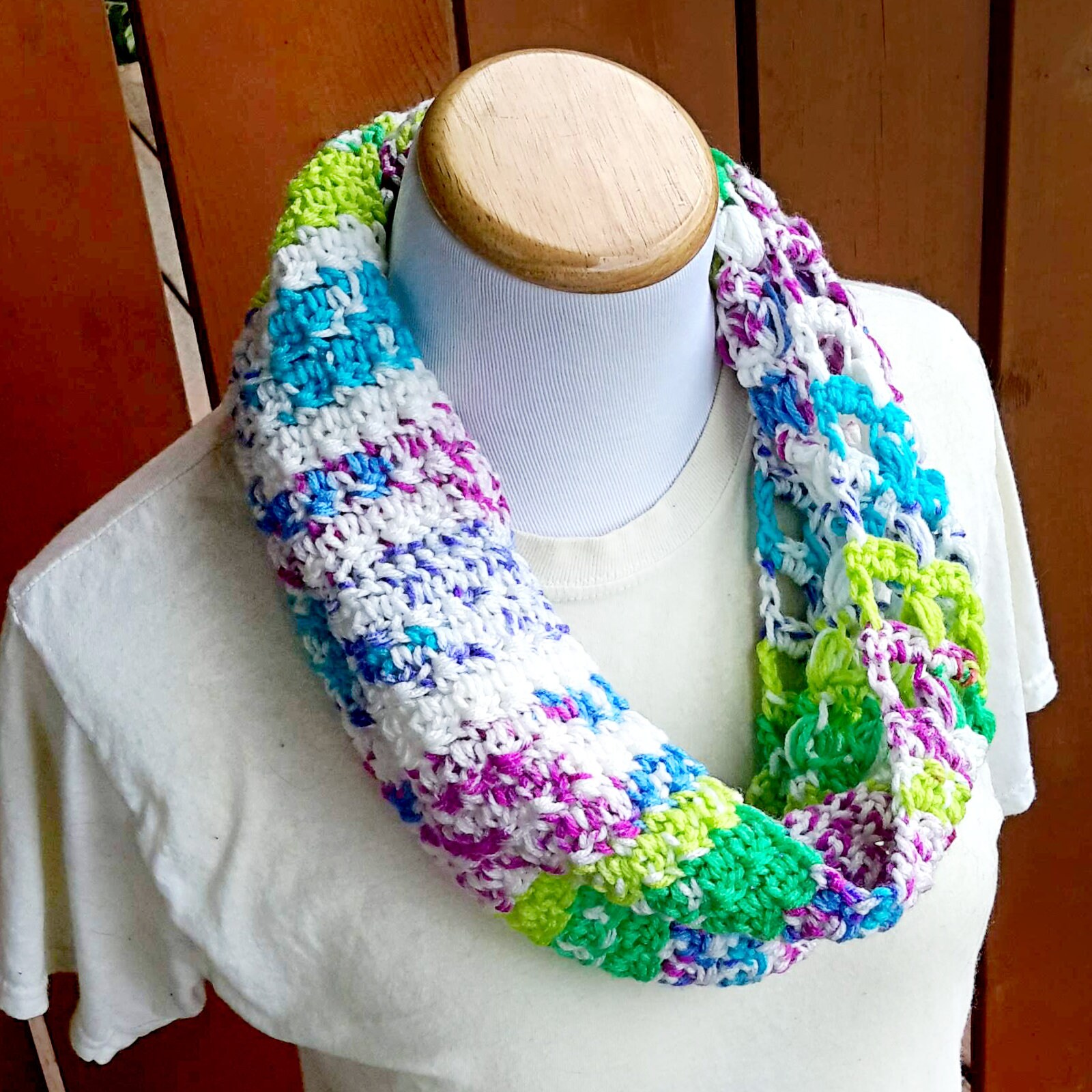Crochet Cowl Pattern, Crochet Infinity Scarf Pattern, Crochet Pattern ...