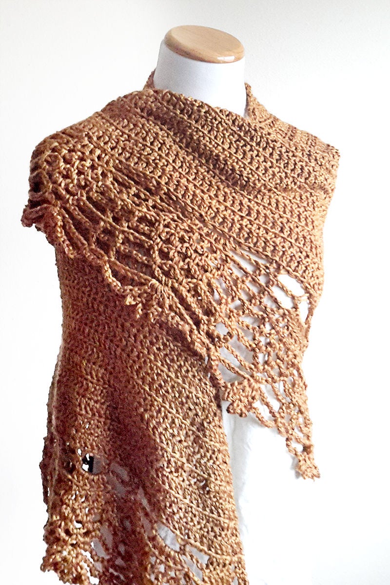 Crochet Shawl Pattern Autumn Shawl Pineapple Shawl Pattern - Etsy