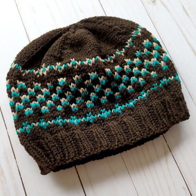 Knit Hat Pattern, Unisex Hat Pattern, Dk Hat Pattern, Colorwork Hat ...