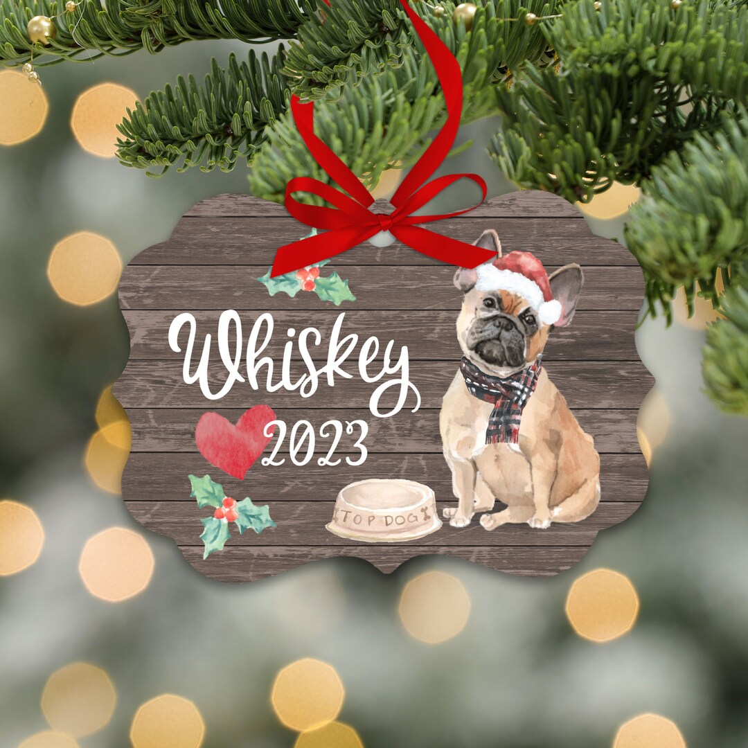 French Bulldog Ornament | Personalized Frenchie Ornament | Pet Dog ...
