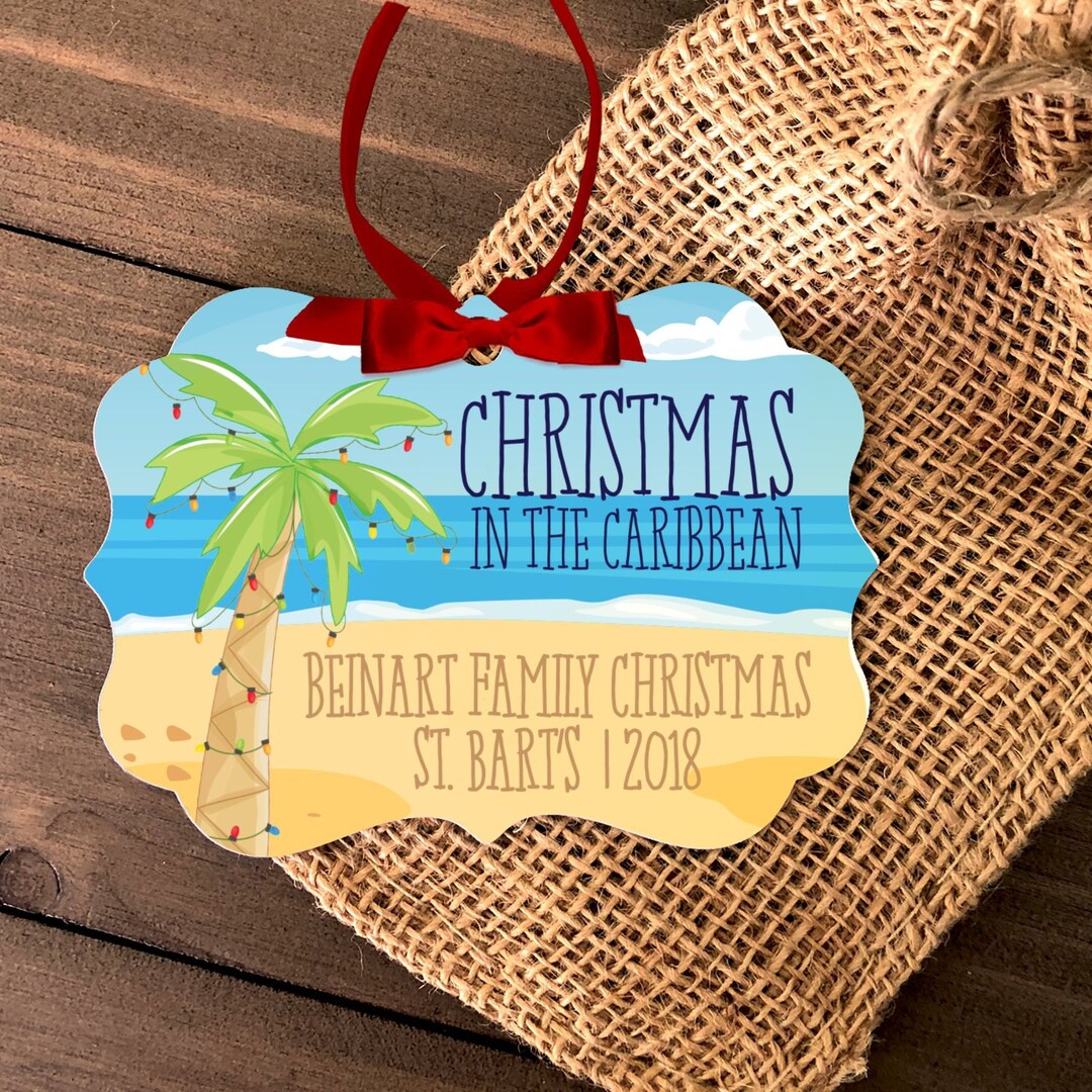 Destination Christmas Ornament Christmas in the Caribbean - Etsy