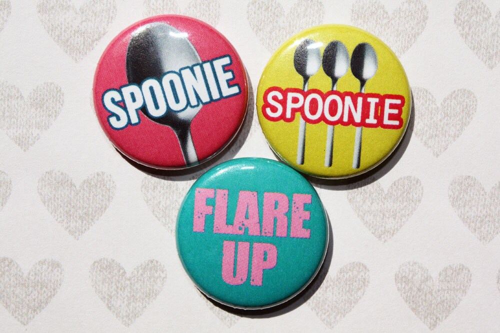 Spoonie Invisible Disease Chronic Illness Pain One Inch | Etsy