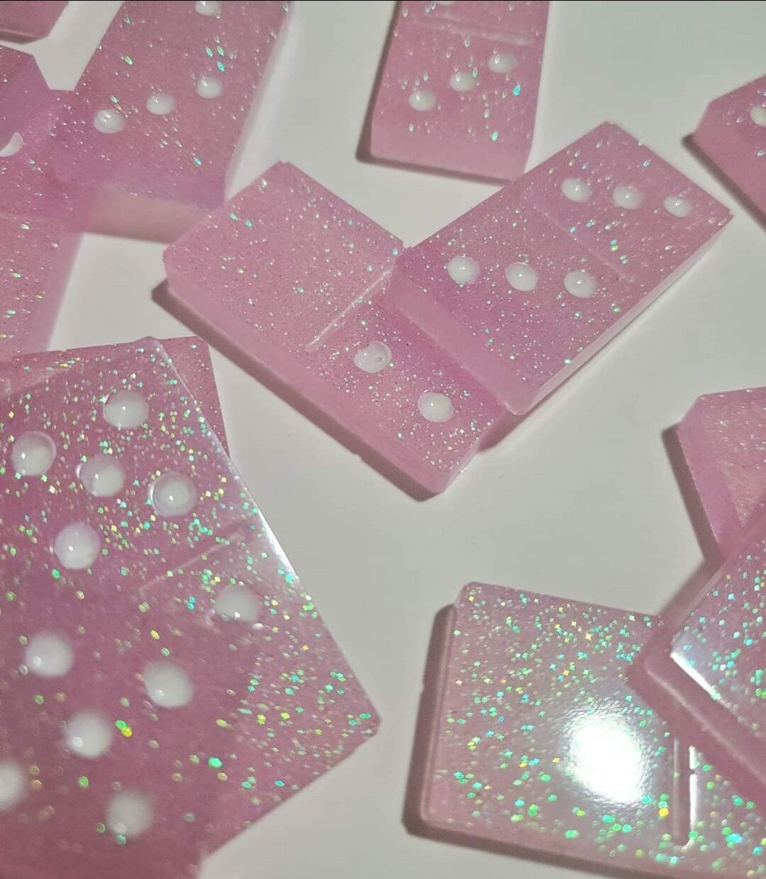 Pink Glitter Dominos - Etsy