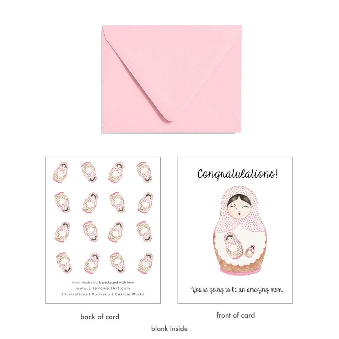 New Mom Card, Baby Shower Card, Congratulations New Mom Card, Card for ...