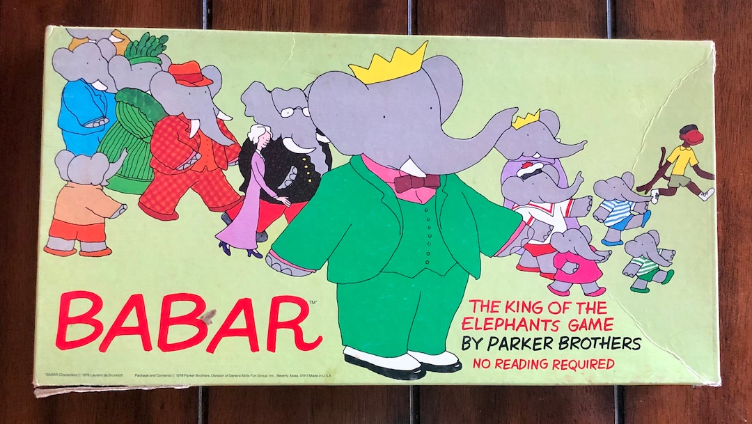 Vintage 1978, BABAR, the King of the Elephants Game by Parker Brothers ...