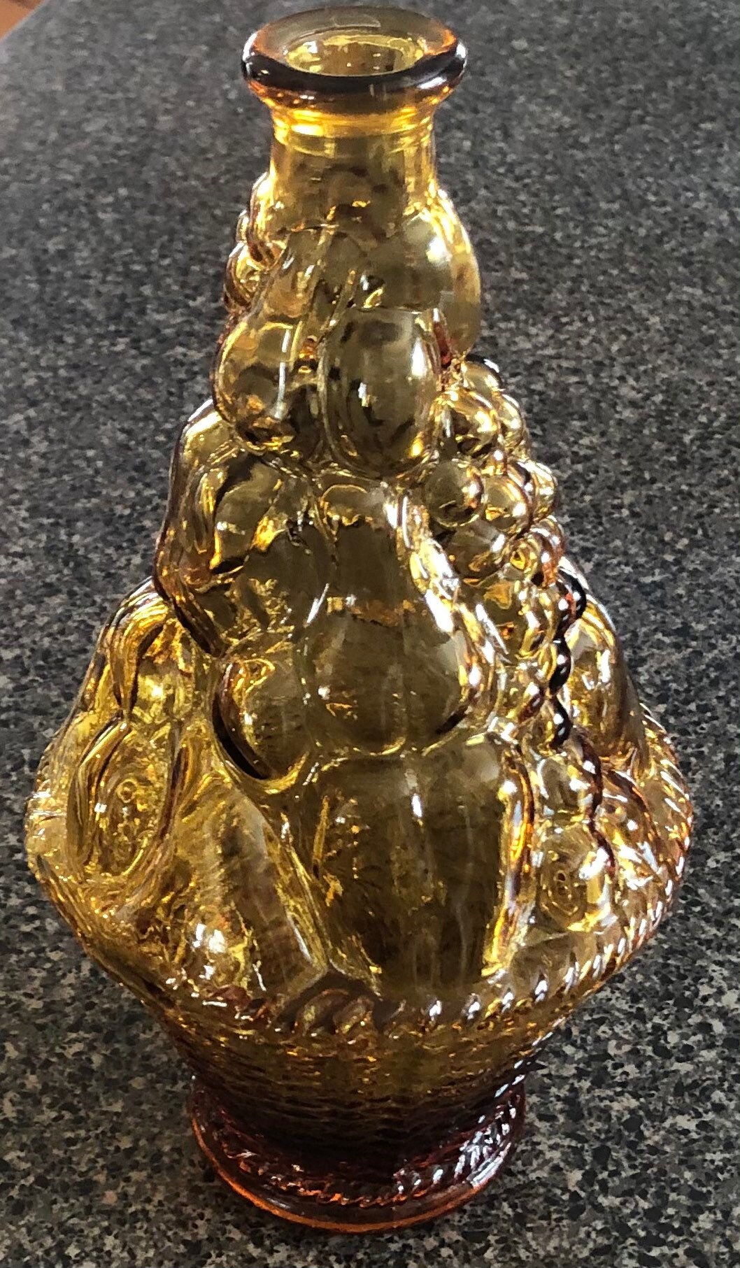 Vintage Collectible Amber Colored Glass Bottle. Made in | Etsy