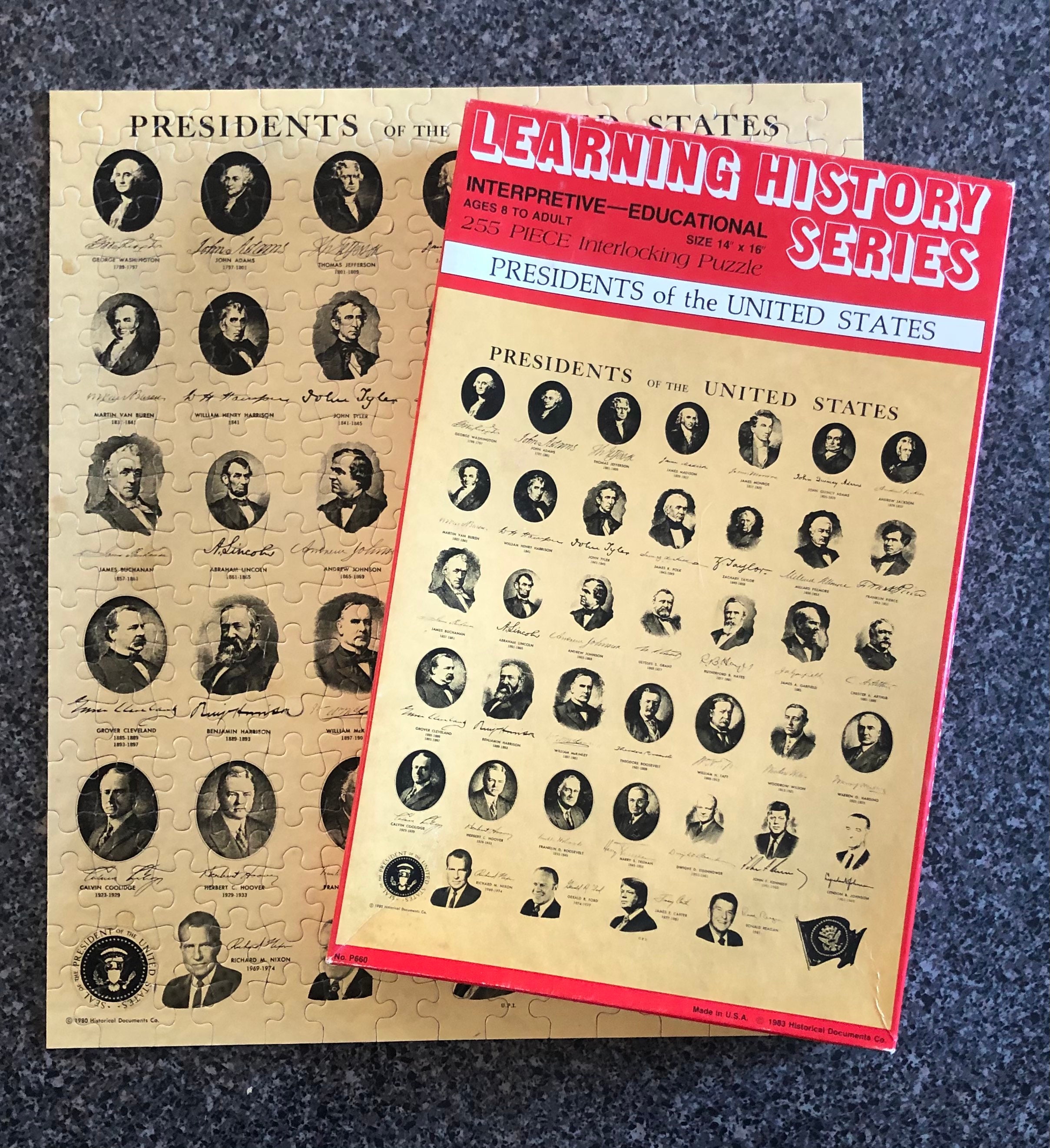 Vintage 1983 Presidents of the United States 255 Piece | Etsy