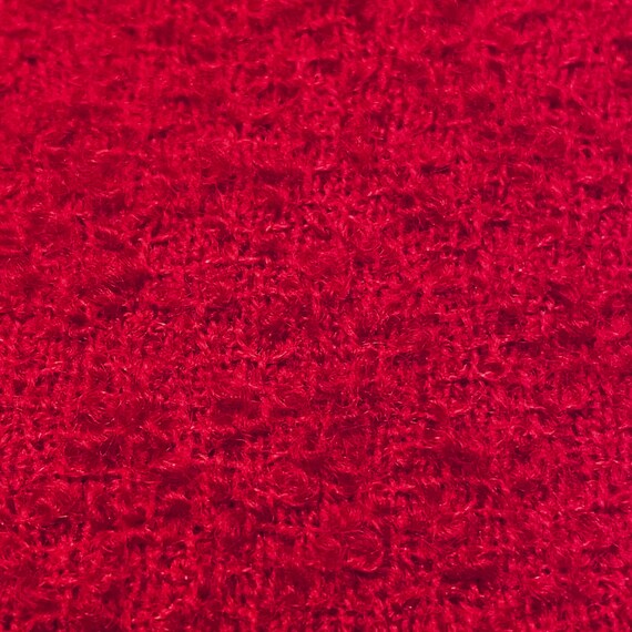 W-27 1950s skirt BOUCLE wool skirt, red , womens, lin… - Gem