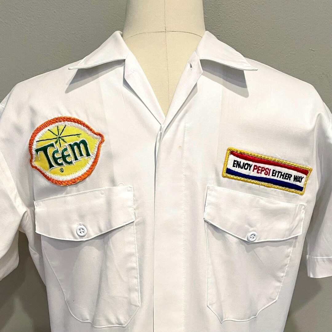 1970s Pepsi Work Shirt: Vintage Patched Uniform, Small - Etsy