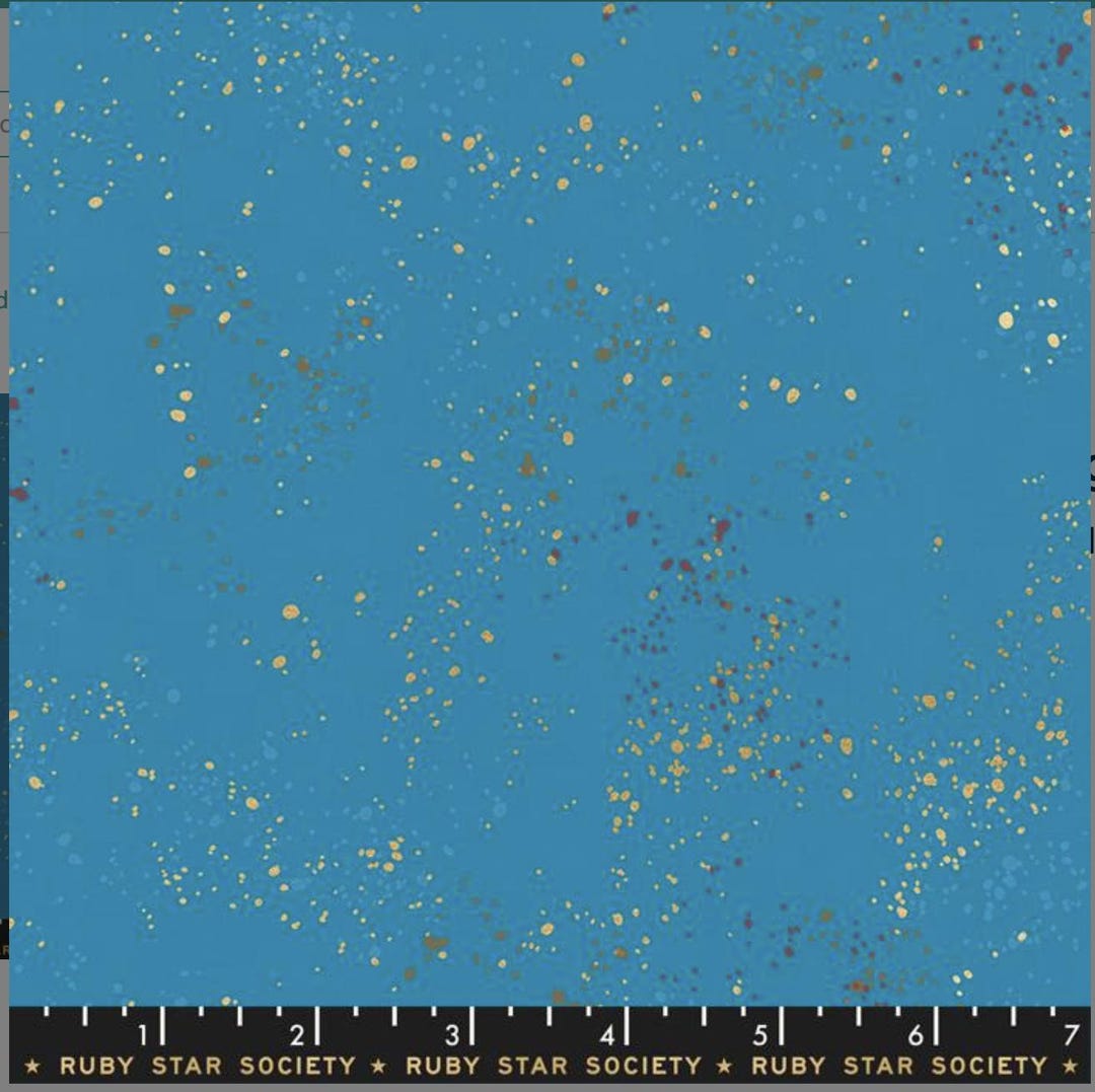 Ruby Star Speckled Metallic Bright Blue 50M - Etsy