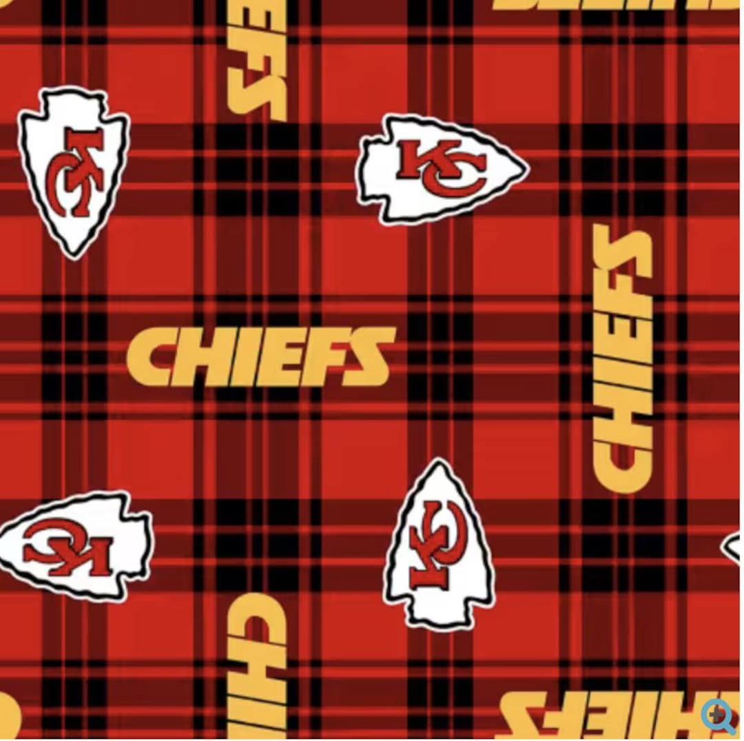 NFL Plaid Chiefs Fleece 58/60 Width! (sold by 1/2 Yd) - Etsy