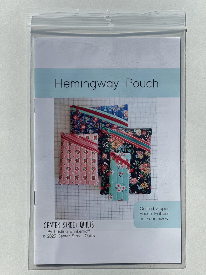 Hemingway Pouch Pattern - by Center Street Quilts - Etsy