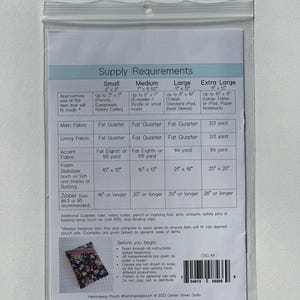 Hemingway Pouch Pattern - by Center Street Quilts - Etsy