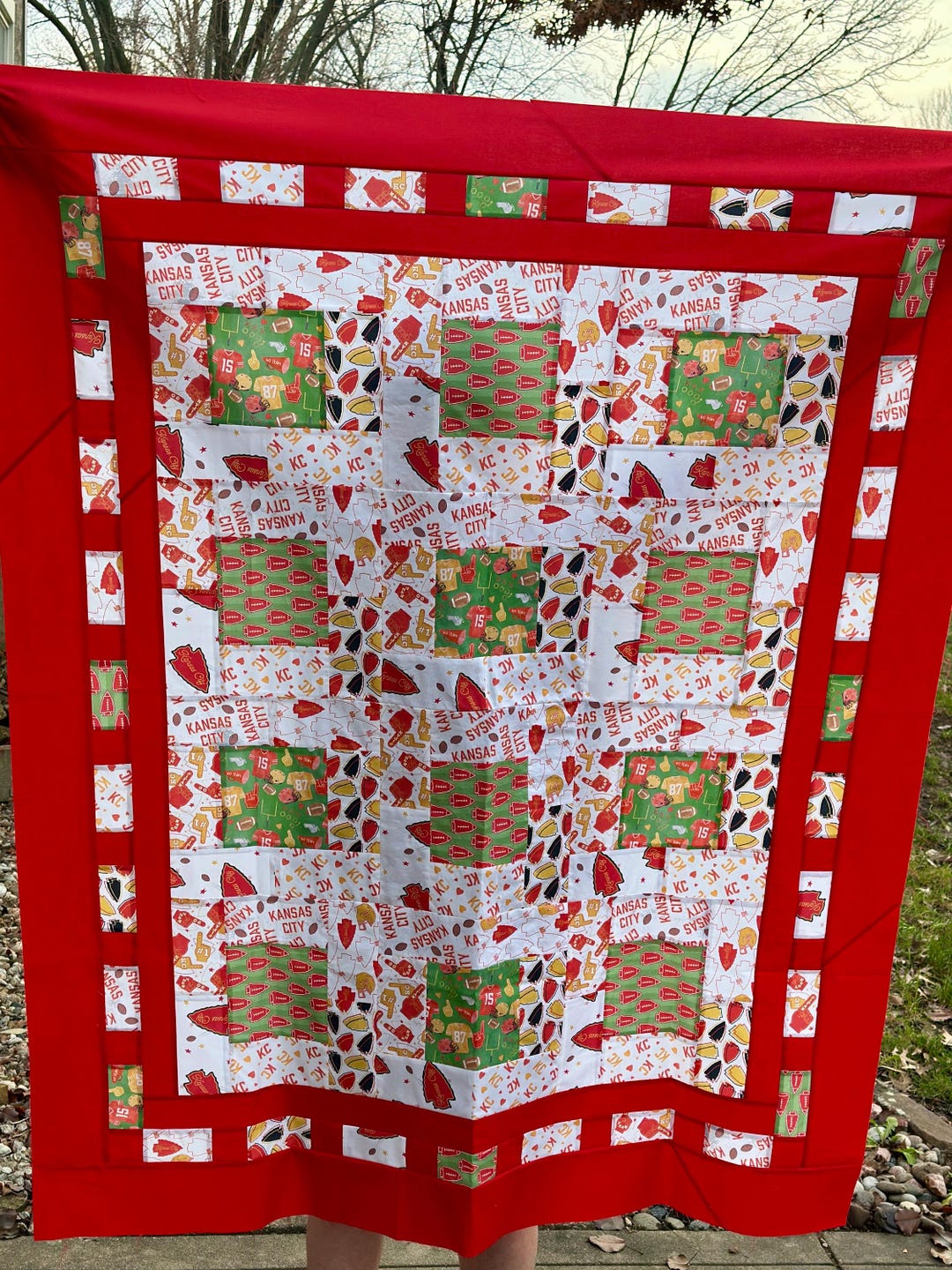 KC Chiefs Quilt Kit WITH Pattern - Etsy