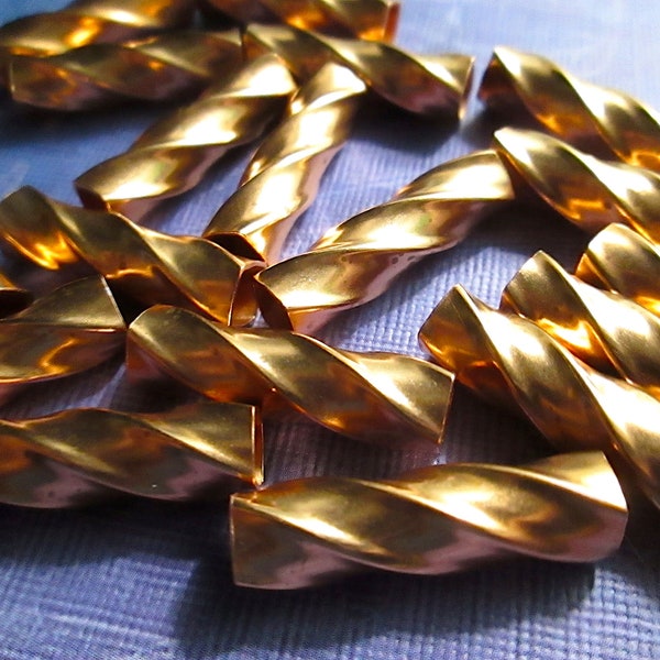 Twisted Tube Beads - Etsy