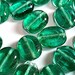 10 Vintage Transparent Teal Green Glass Lozenge Oval Beads - Etsy