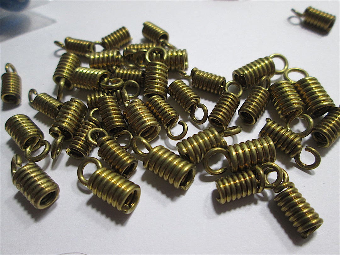 Special Price: 40 Vintage Brass End Caps With Loops for Necklaces ...