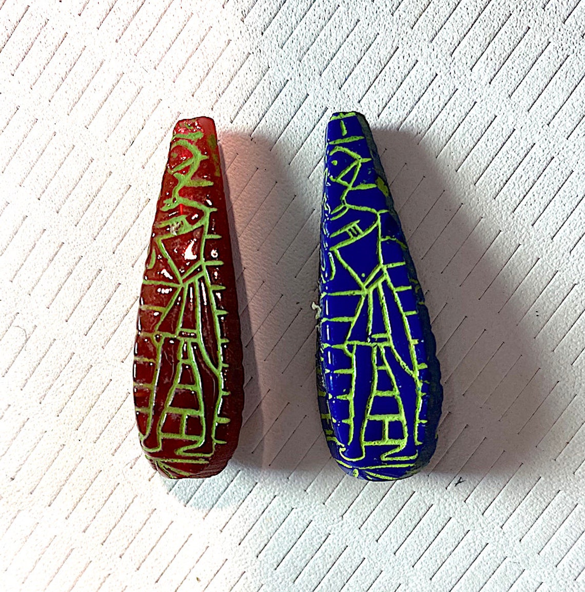 1 Vintage Max Neiger Egyptian Revival Pendant Glass Pendant | Etsy