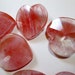 1 Large Facet Pink Striated Watermelom Stone Beads, Semi Presious ...