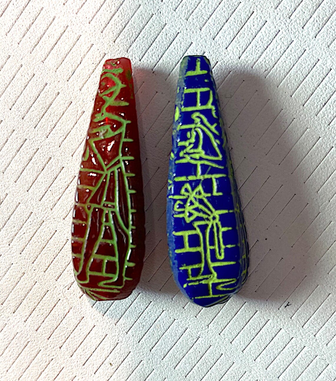 1 Vintage Max Neiger Egyptian Revival Pendant Glass Pendant | Etsy