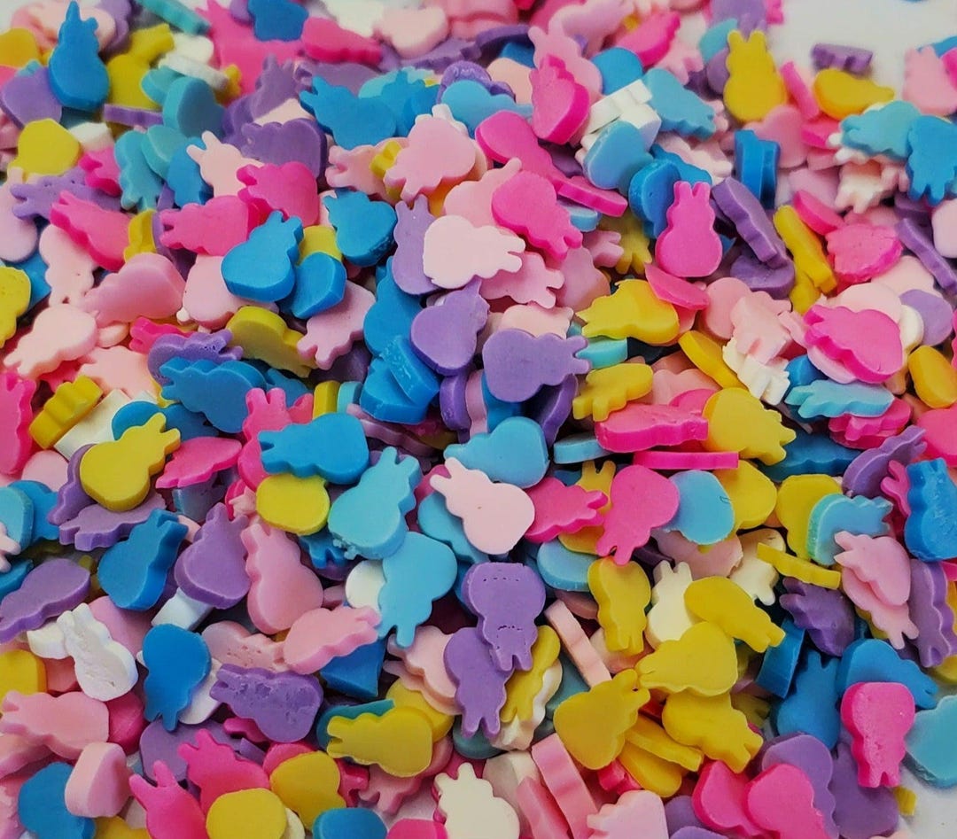 Polymer Clay Sprinkles, Polymer Clay Pieces, Bunny Clay Pieces, Clay ...