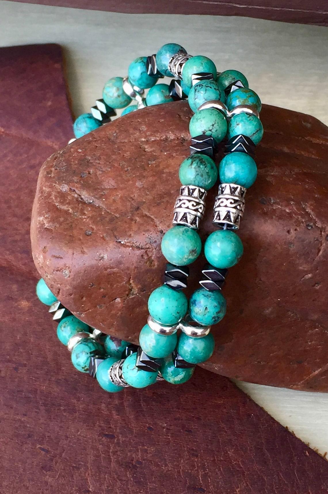 Mens Turquoise bracelet Mens bracelet genuine turquoise | Etsy