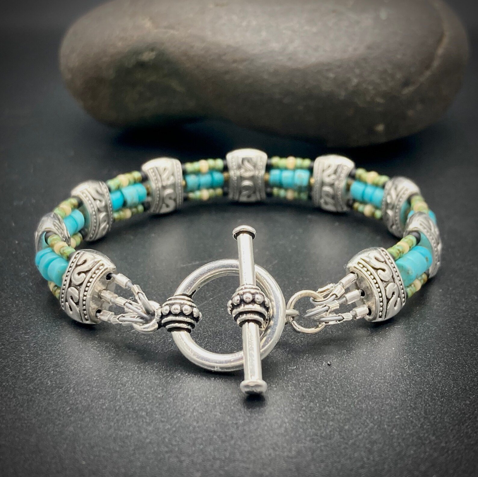 Mens Turquoise Heishi Bracelet: Southwestern Beaded Jewelry Gift - Etsy
