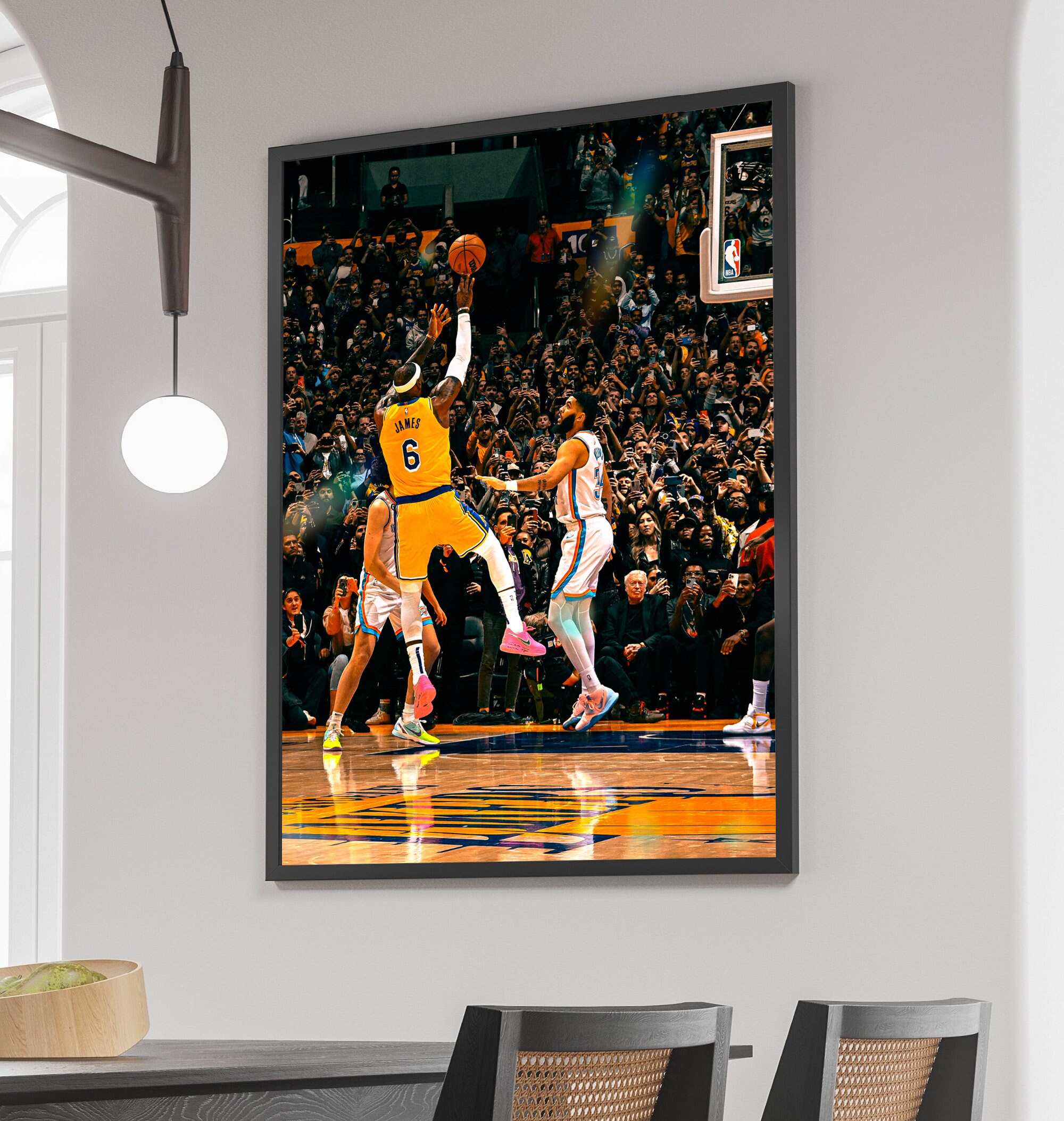 Lebron James Breaking The All-time Scoring Record Momment Canvas Poster ...