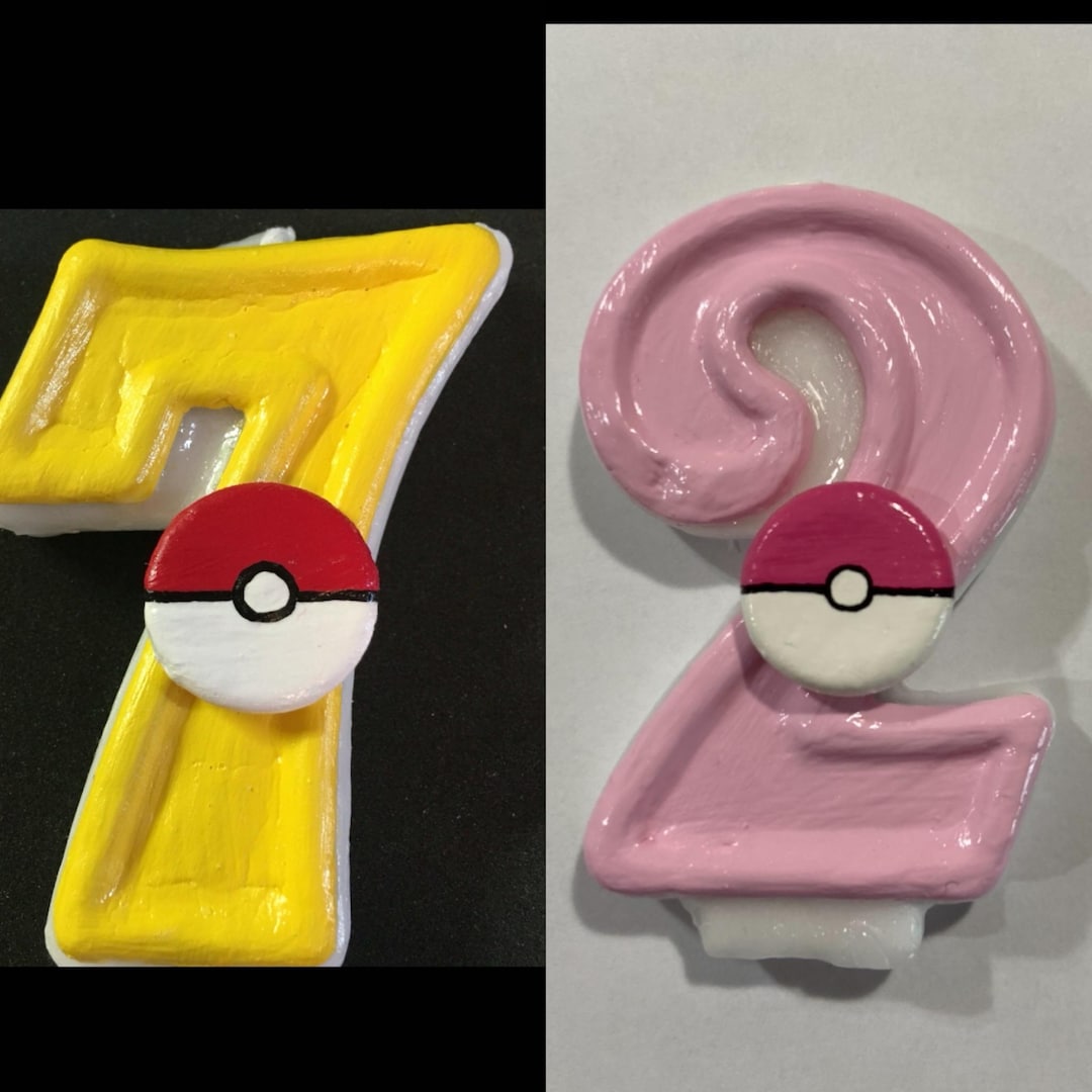 Pokemon Inspired Birthday Candle - Etsy
