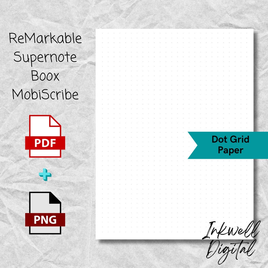 Dot Grid Notepaper - for Supernote, Remarkable 2, Boox Eink Devices - Etsy
