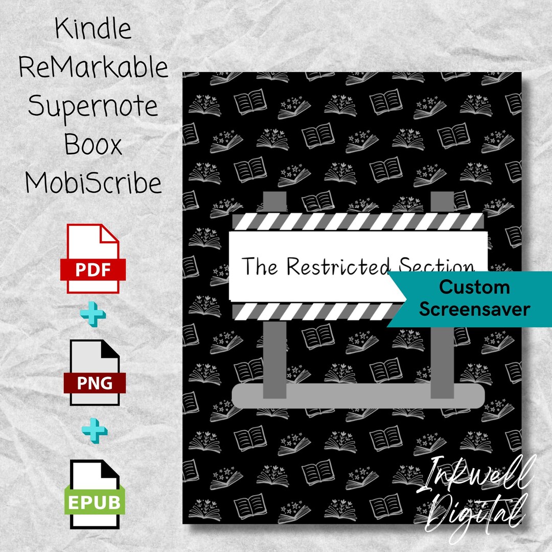 The Restricted Section Screensaver for Eink Device Sleep Screens - Etsy