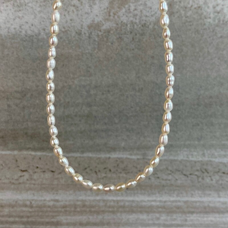Rice Pearl Necklace - Etsy