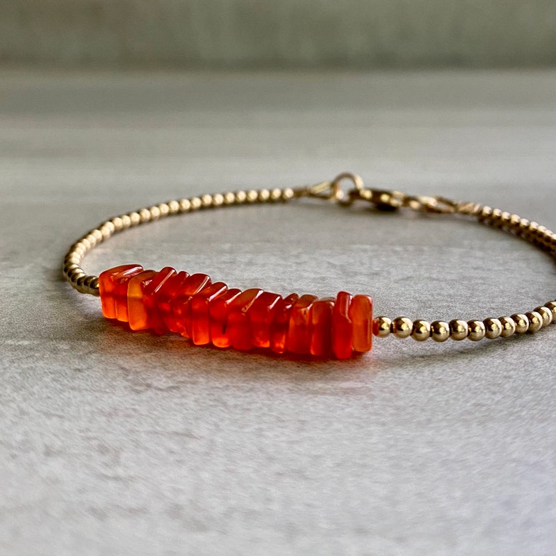 Carnelian Bracelet - Etsy