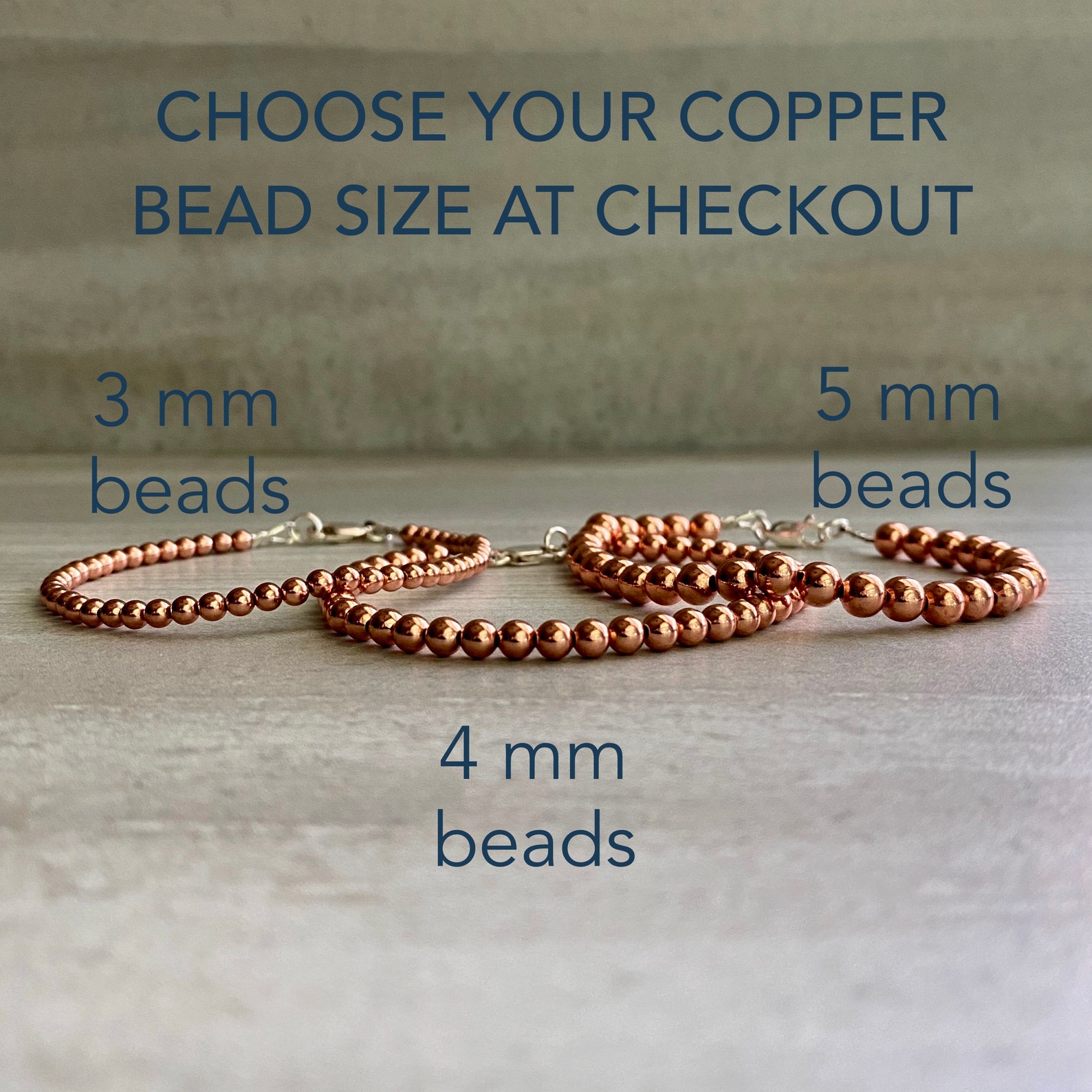 Copper Bead Bracelet | Real Copper Jewelry | Hand Beaded Bracelet for ...