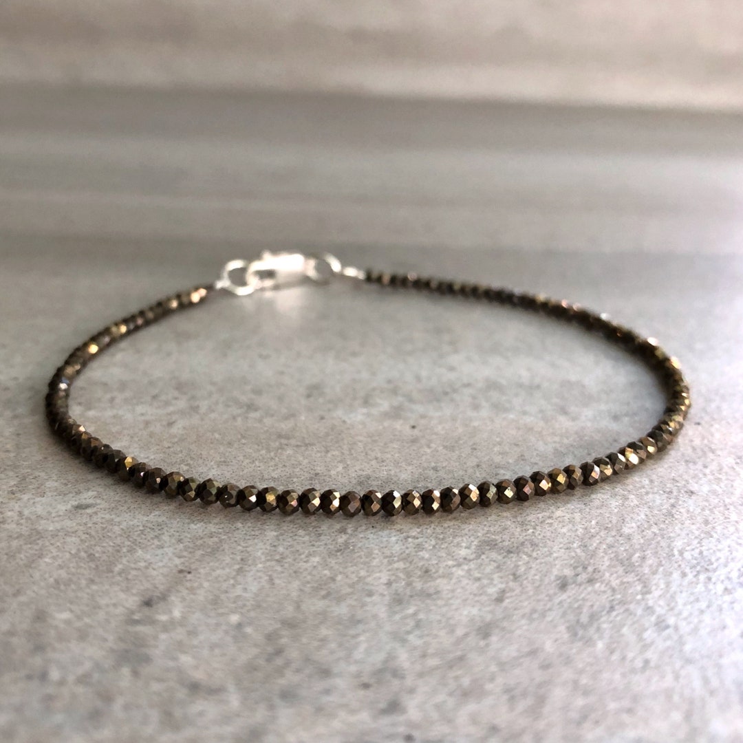 Tiny Stone Bracelet | Healing Crystal Abundance Bracelet | Delicate ...