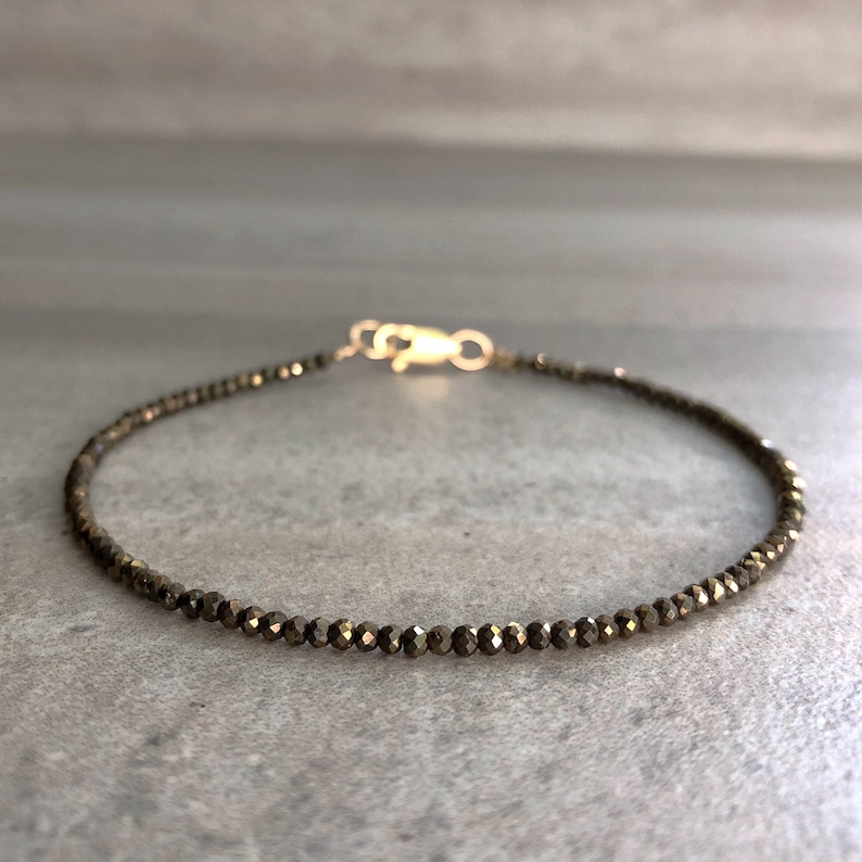 Tiny Stone Bracelet | Healing Crystal Abundance Bracelet | Delicate ...