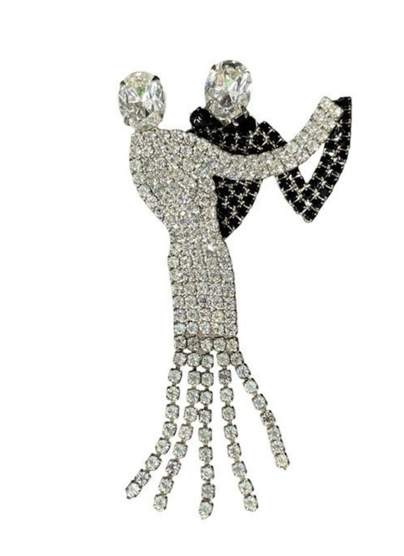 dancing couple brooch - Gem