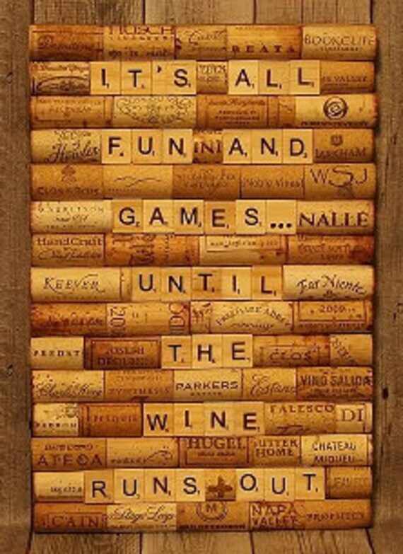 Cork Wall Art Fun Sayings Using Scrabble Tiles 5-12W x 14-12H Clever ...