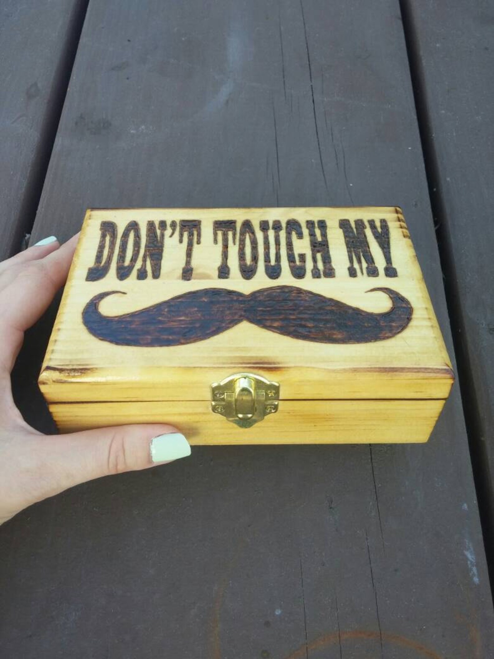 Storage Weed Box "don't Touch My Stache Box - Etsy
