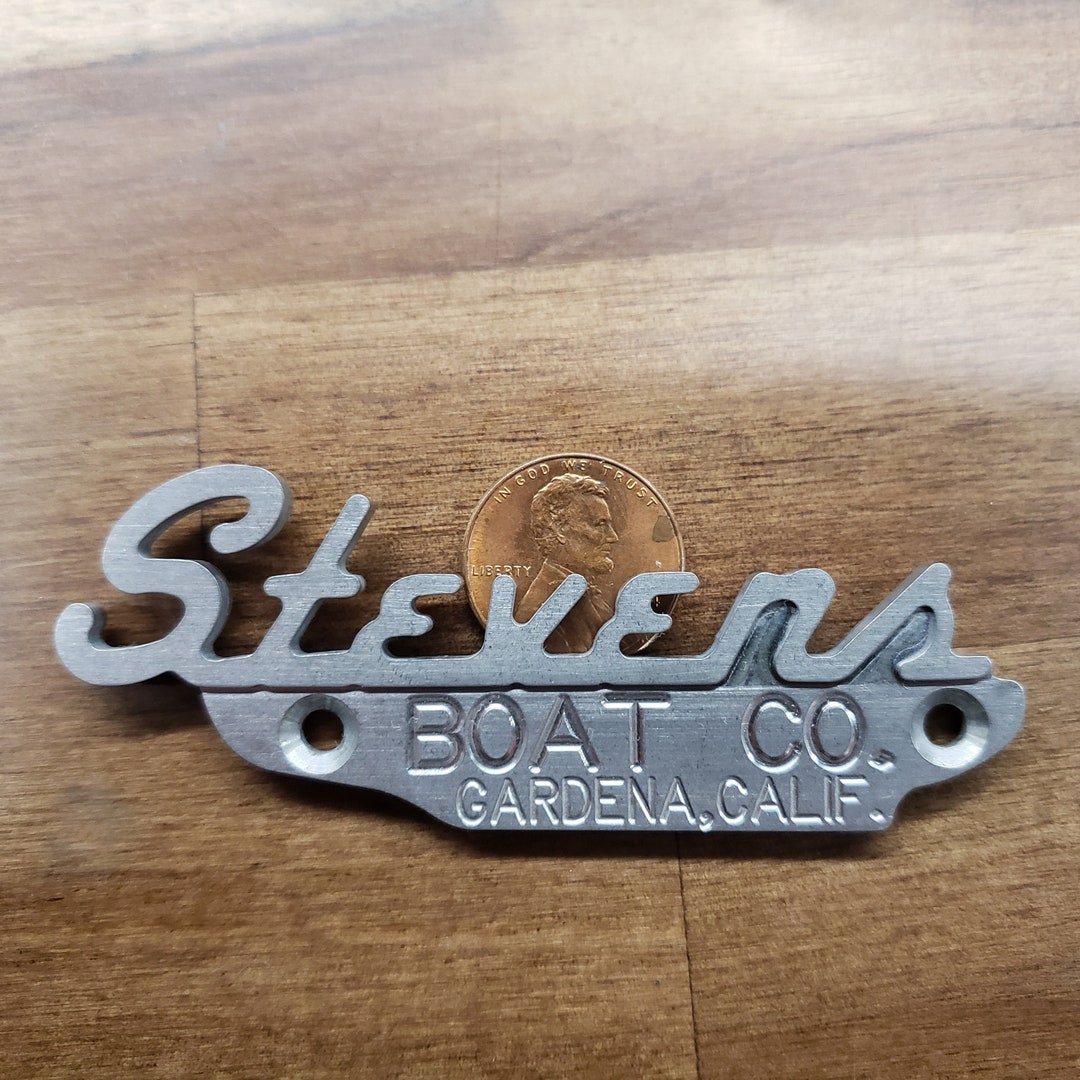 Stevens Boat Tag, Badge, Emblem - CNC Machined Stainless Steel - Etsy