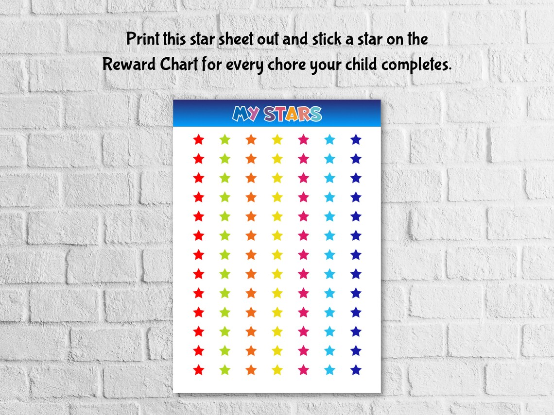 Boys Personalised Reward Chart Template - Etsy UK