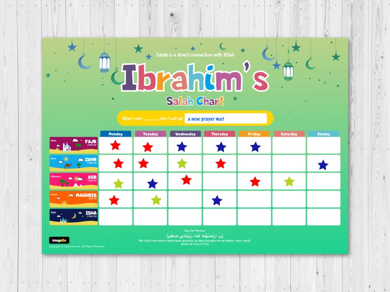 Muslim Boys Prayer Chart, Salah Tracker Printable, Prayer Chart for ...