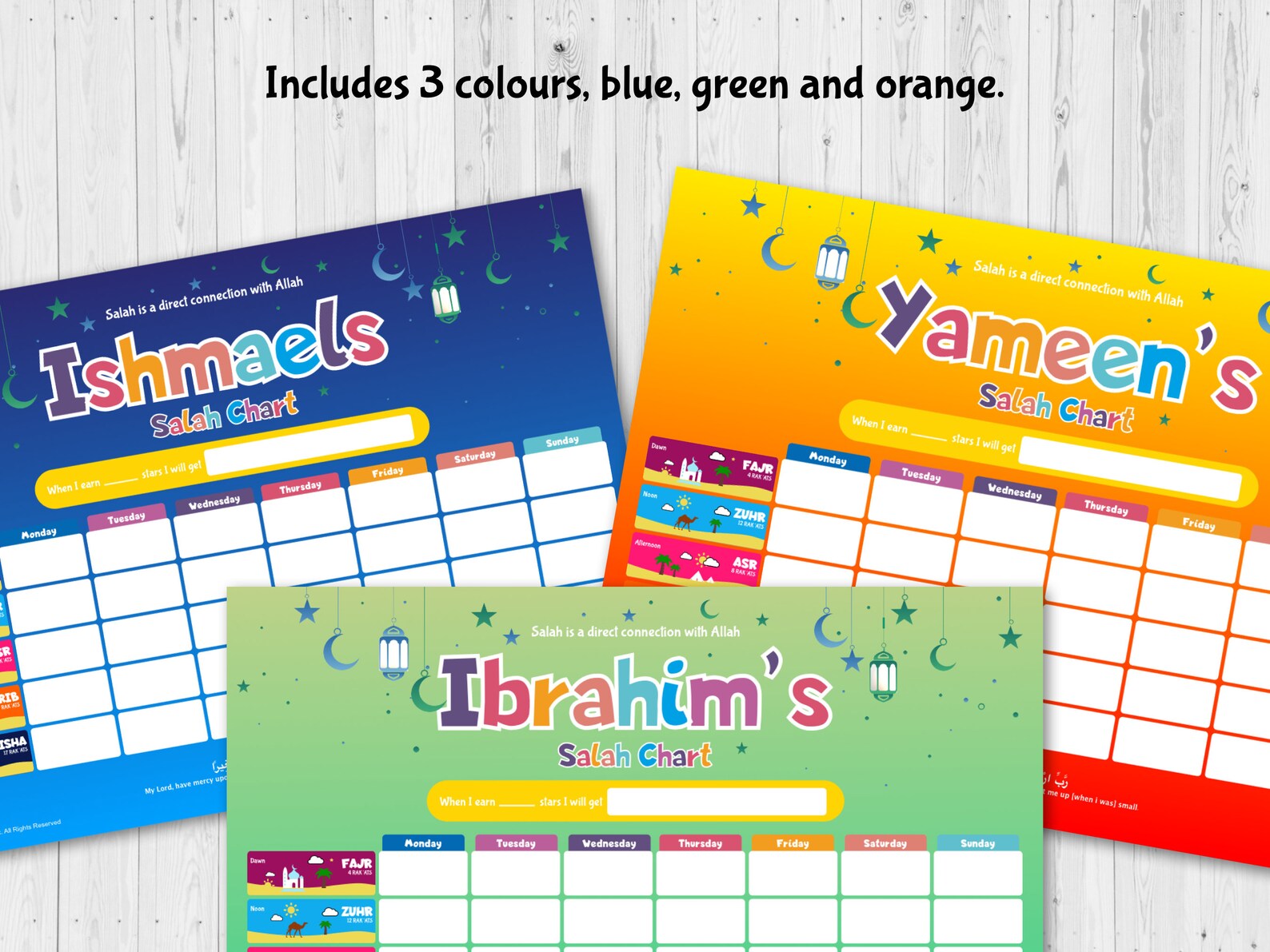 Muslim Boys Prayer Chart, Salah Tracker Printable, Prayer Chart for ...