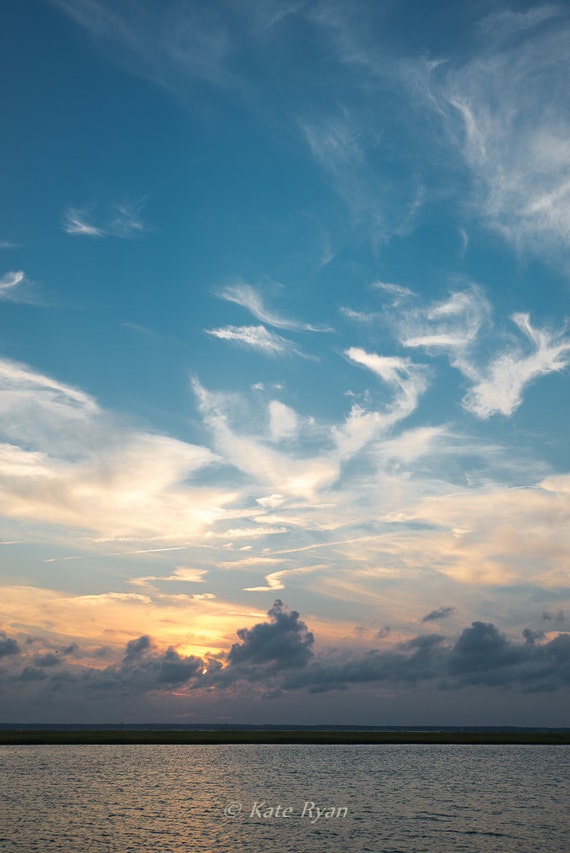 Sunset Photo Vertical Format Seascape Cloud Photo New | Etsy