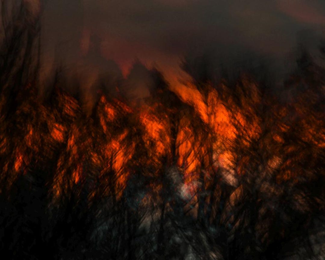 Fire Light at Sunset, Abstract Wall Art, Fine Art Photo, Modern Decor ...