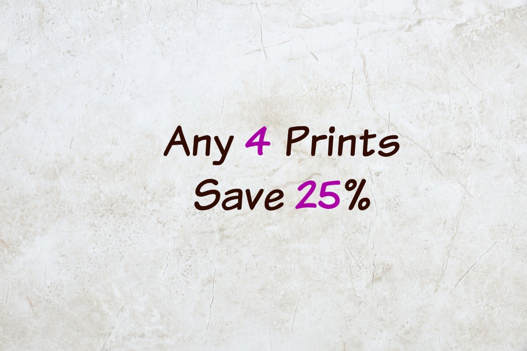 Custom Print Set, Choose 4 Photos of Same Size & Save 25%, Discount ...